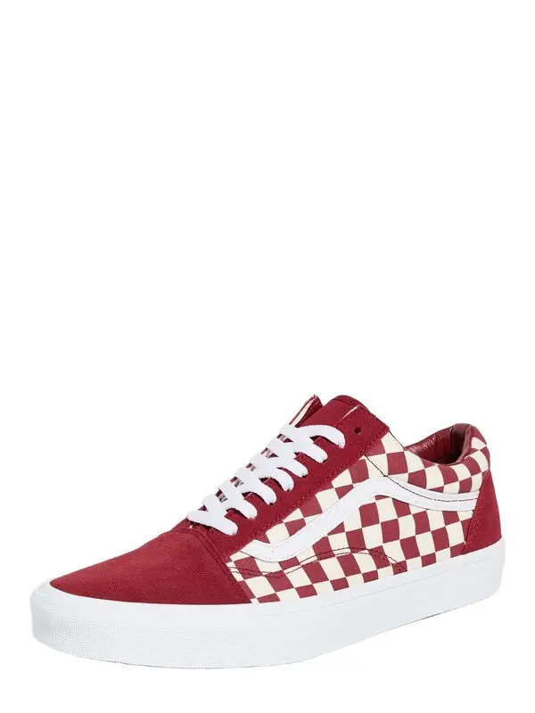 VANS Old Skool Sneakers - Checkerboard Red/white