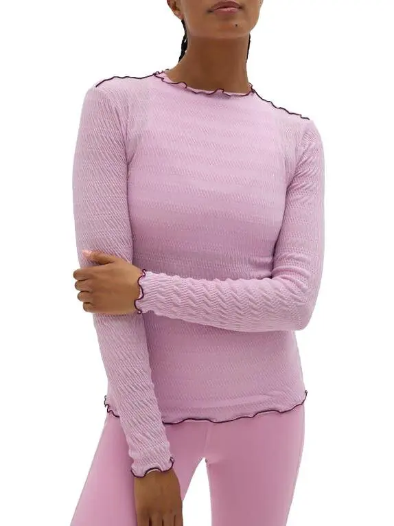HALFDAYS Ynes Texture Top - Amethyst