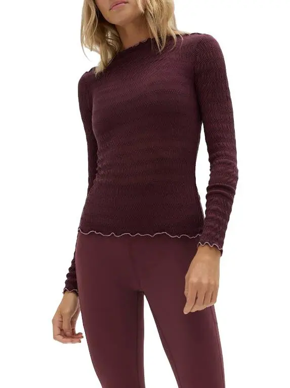 HALFDAYS Ynes Texture Top - Glazed Cherry