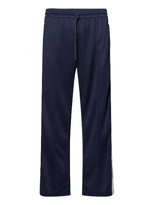 THE COUTURE CLUB Tape Mesh Straight-leg Woven Jogging Bottoms - Navy