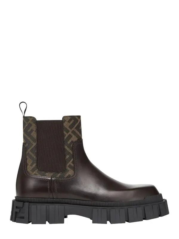 Fendi Leather Ankle Boots - Black