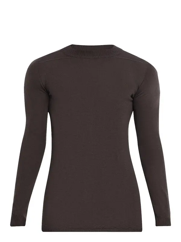 Rick Owens Cashmere Slim-fit Crewneck Sweater - Brown