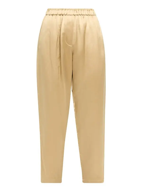 Giorgio Armani Relaxed-leg Silk Trousers - Gold