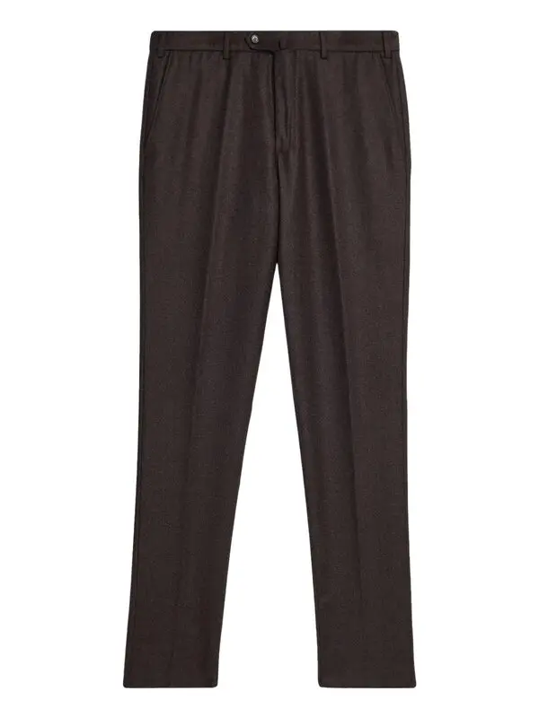 Loro Piana Carlo Cashmere Flannel Trousers - Very Burnt Brown