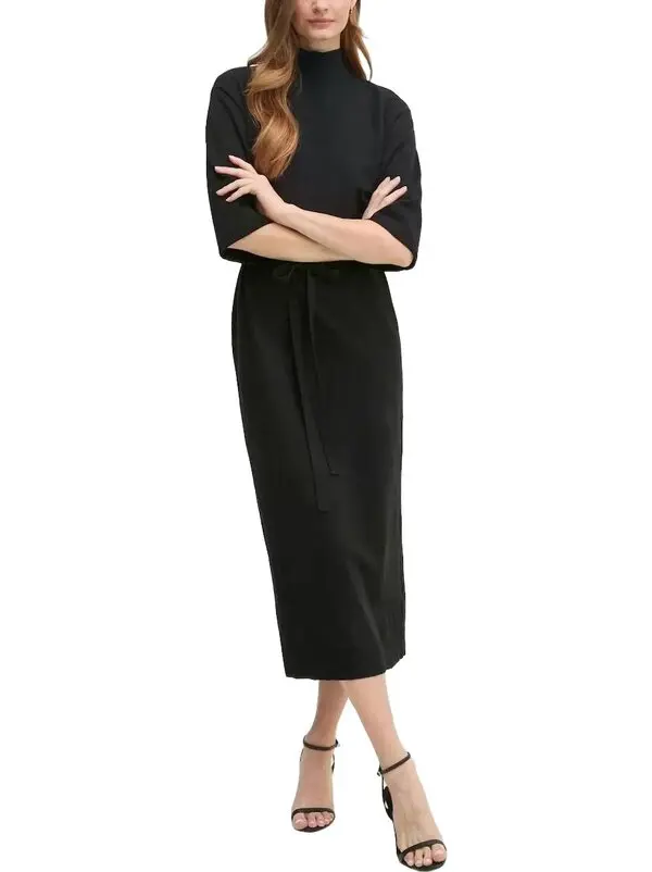JOOP! Klea Mock-neck Midi Dress - Black