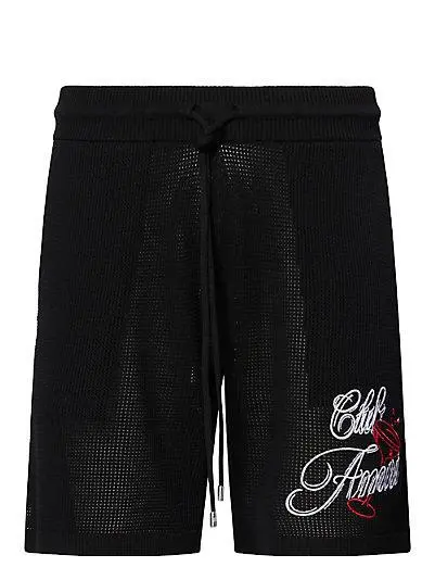 Amiri Club Crochet Woven Shorts - Black