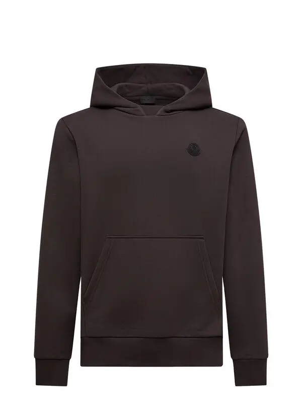 Moncler Cotton Fleece Hoodie - Brown