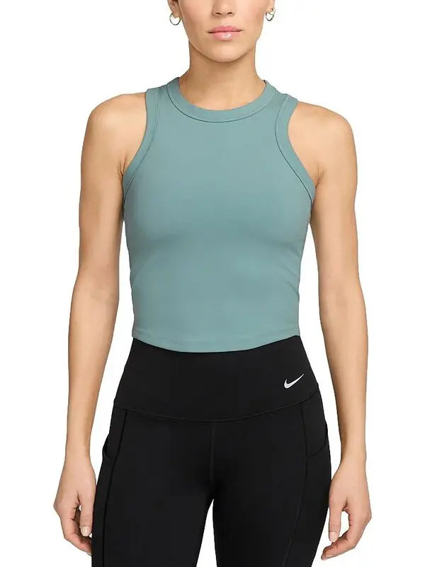 Nike Fitted Racerback Crop Tank - Cannon