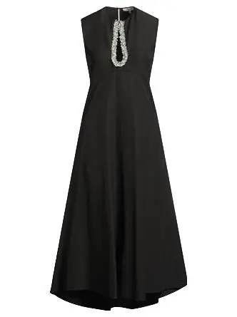 Dorothee Schumacher Midi Flared Dress With Appliqués - Black