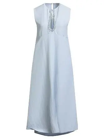 Dorothee Schumacher Midi Flared Dress With Appliqués - Blue