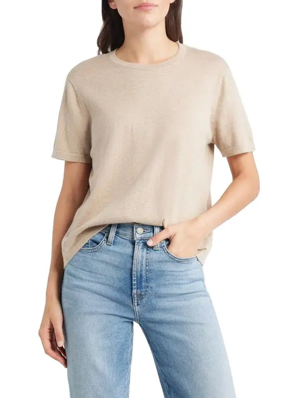 Rails Cotton & Cashmere Top - Heather Oat