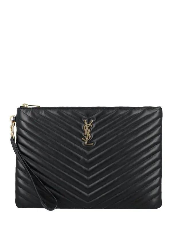 Saint Laurent Cassandre Pouch - Black