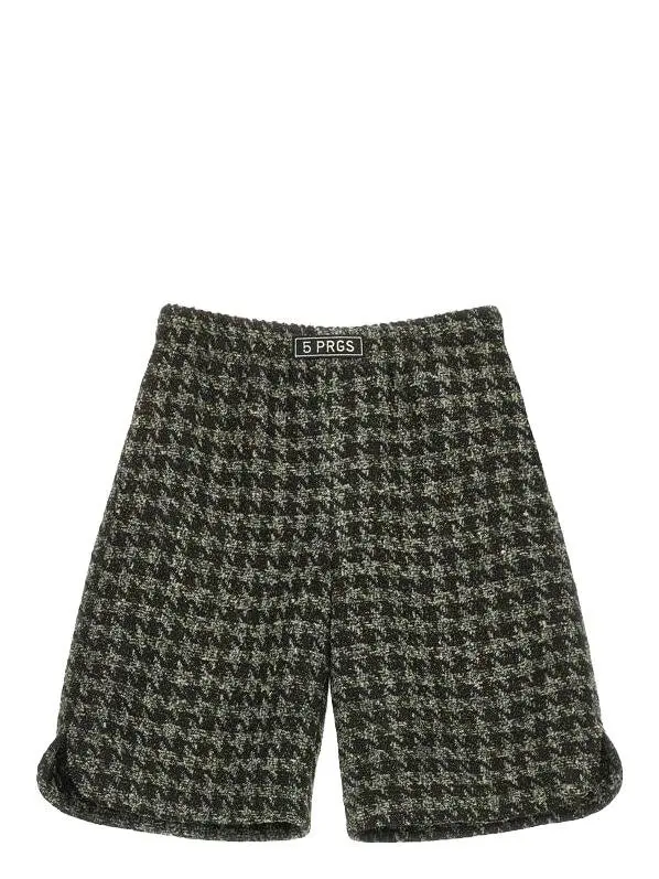 5 PROGRESS Houndstooth Shorts - Green