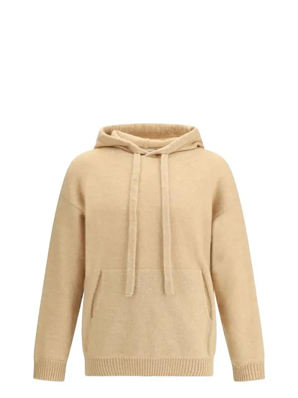 LANEUS Cashmere Hooded Sweater - Beige
