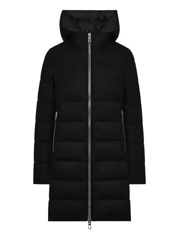 DUNO Down Jacket With Detachable Hood - Black