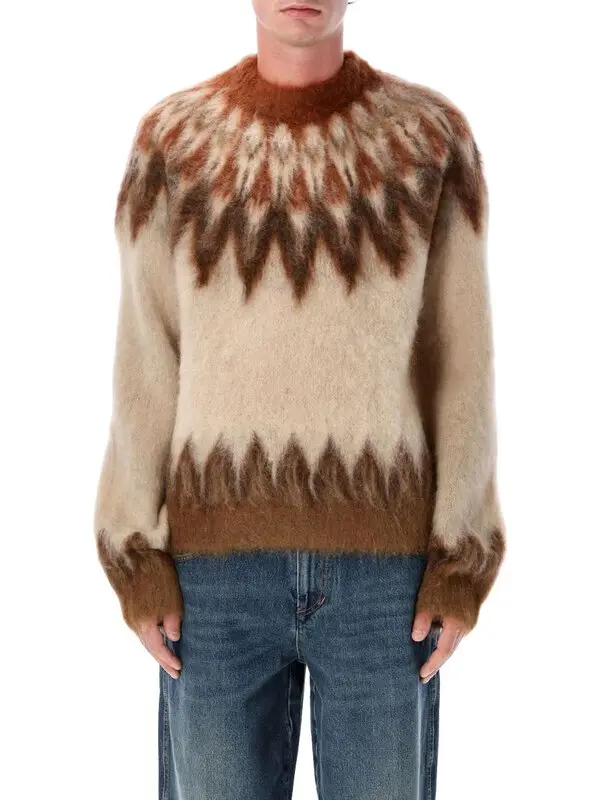 Isabel Marant Nicolas Mohair-blend Fair Isle Sweater - Rust