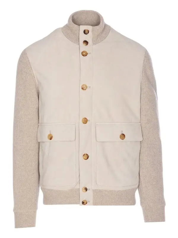 Brunello Cucinelli Jacket With Frontal Buttons Closure - White