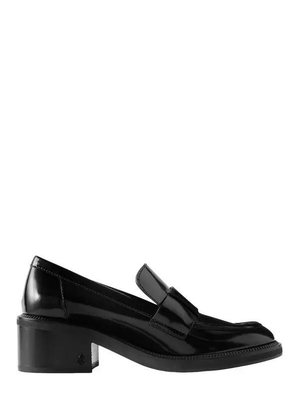 JIMMY CHOO Tylor Patent-leather Loafers - Black