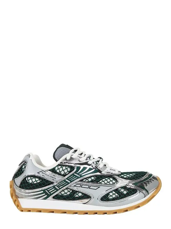 Bottega Veneta Orbit Low Top Sneakers - Biliard & Silver