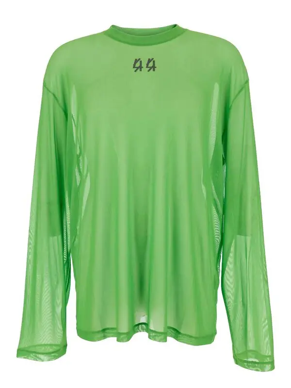 44 LABEL GROUP Turtleneck Mesh Sweater - Green