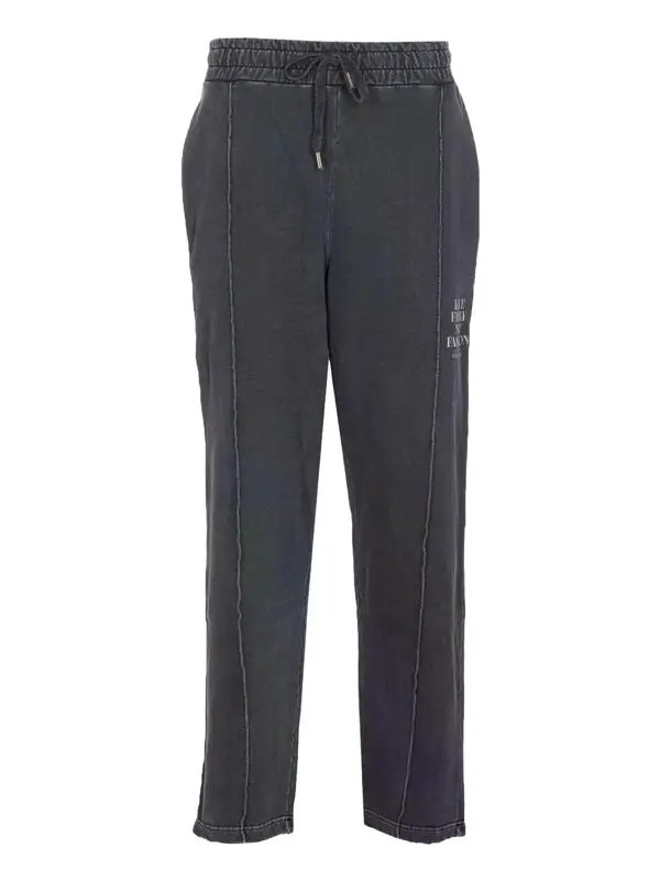 FAMILY FIRST Print Side-seam Track Pants - Black
