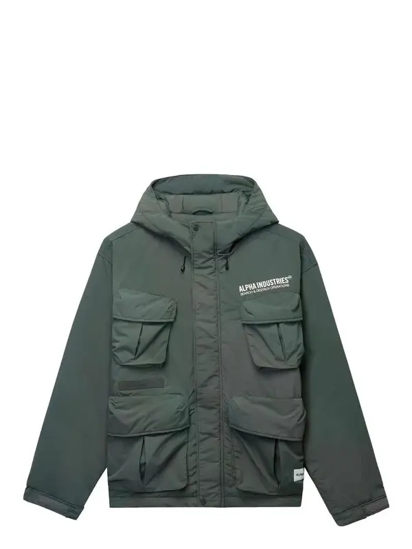 Alpha Industries Multi-pocket Hooded Jacket - Green