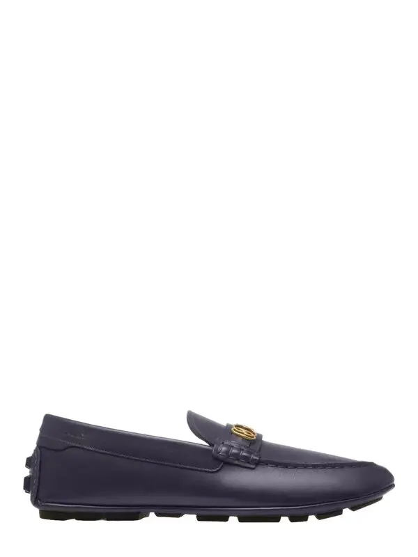 Bally Crocodile-effect Leather Loafers - Blue