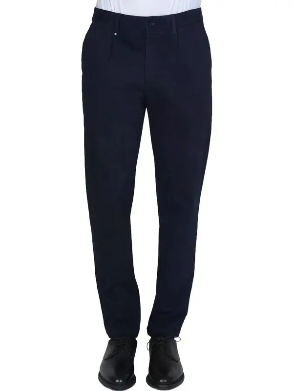 Hugo Boss Logo-patch Trousers - Blue