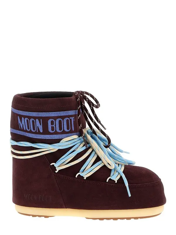 Moon Boot Icon Low' Ankle Boots - Bordeaux