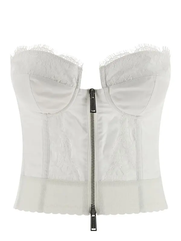 Dsquared2 80's' Lace Top - White