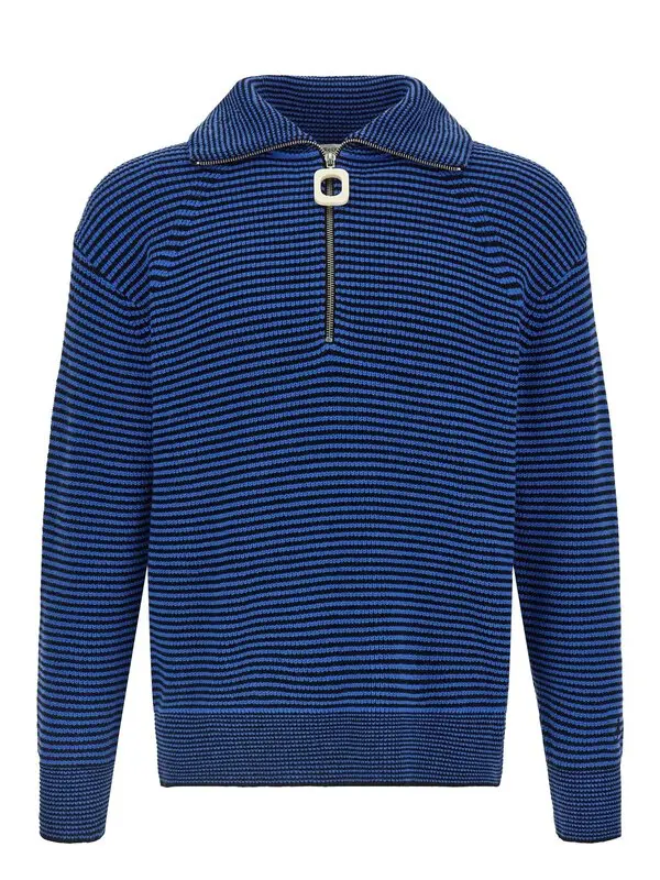 J.W.ANDERSON Striped Half Zip Sweater - Multicolor
