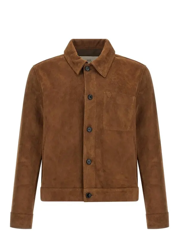 Ami Suede Shirt Jacket - Multicolor