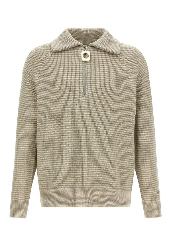 J.W.ANDERSON Half Zip Striped Sweater - Multicolor