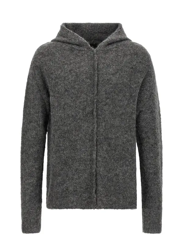 THOM KROM Hooded Alpaca-blend Sweater - Gray