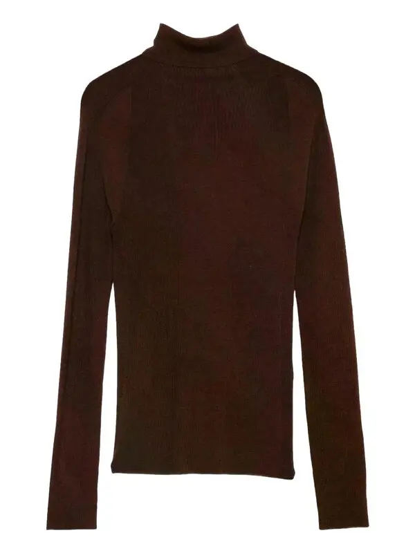 A.p.c. Ribbed Turtleneck Sweater - Brown