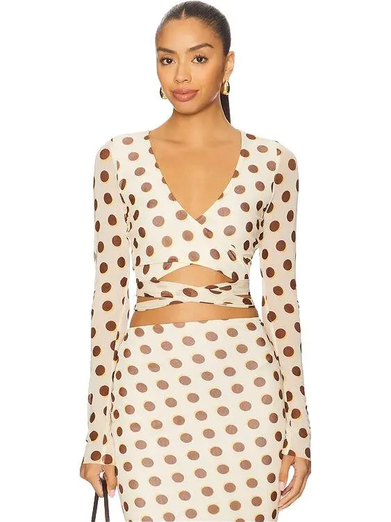 AFRM Halsey Top - Gold Halo Dot