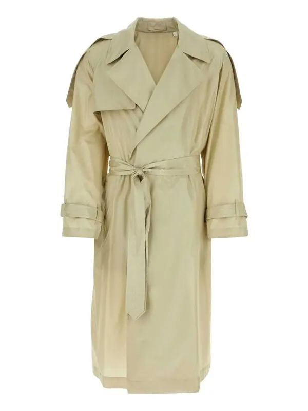 Burberry Silk Trench Coat - Beige O Tan