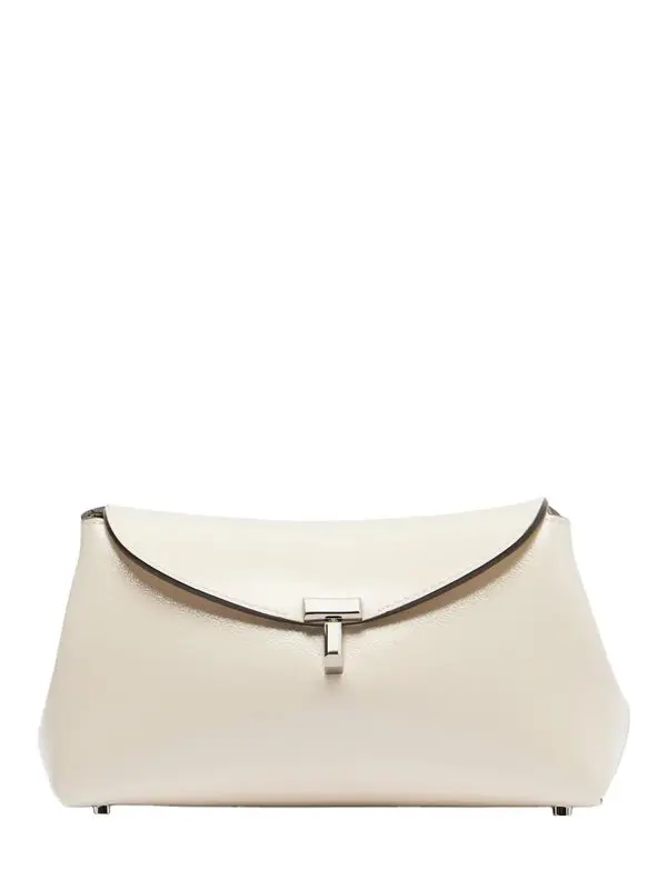 TOTÊME T-lock Mini Leather Clutch - Beige