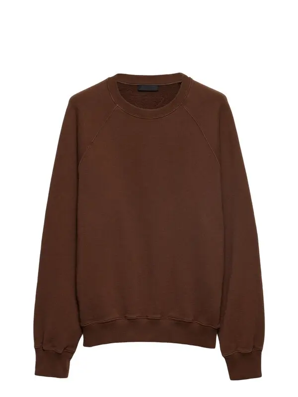 Prada Cotton Fleece Sweatshirt - Tobacco