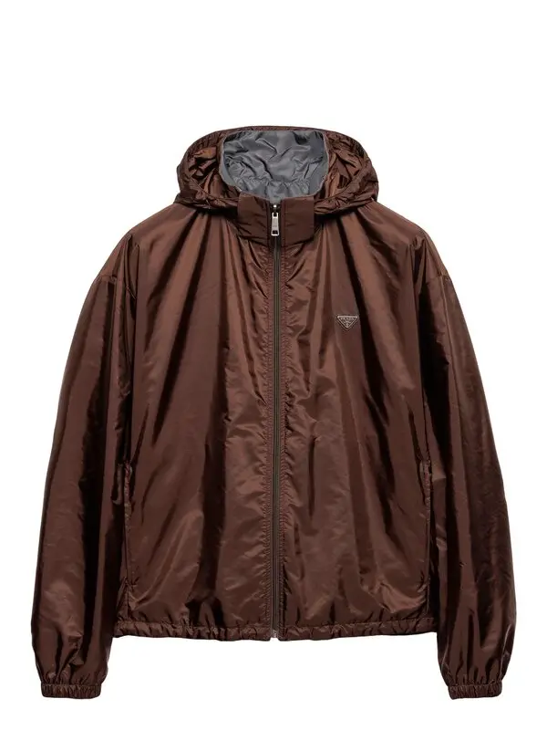 Prada Re-nylon Reversible Jacket - Cocoa Brown/iron Gray
