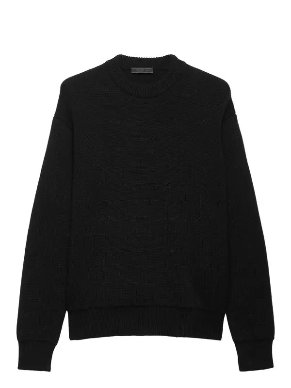 Prada Cashmere Crew-neck Sweater - Black/black