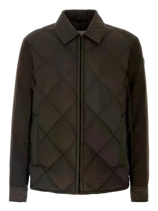 Moncler Diamond-quilted Down Jacket - Brown