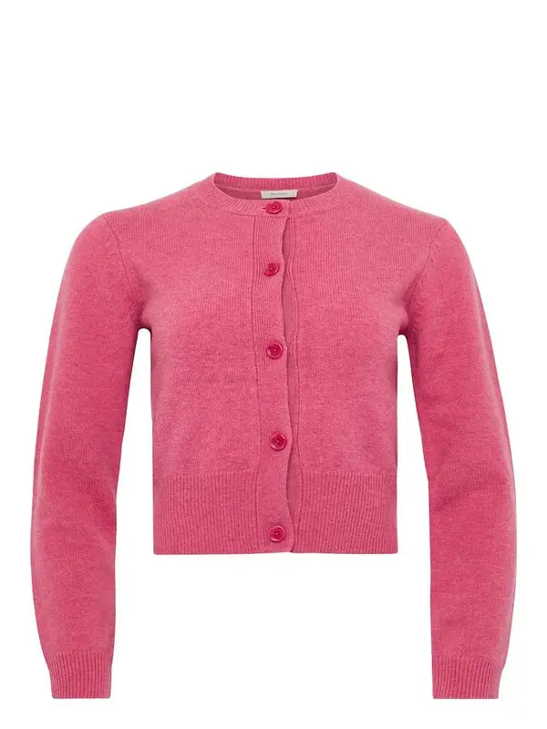 JW Anderson Ribbed Merino Wool Cardigan - Camelia