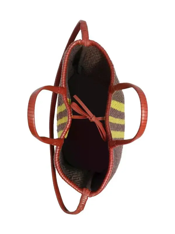 Bimba Y Lola Stripe-detail Tote Bag - Brown