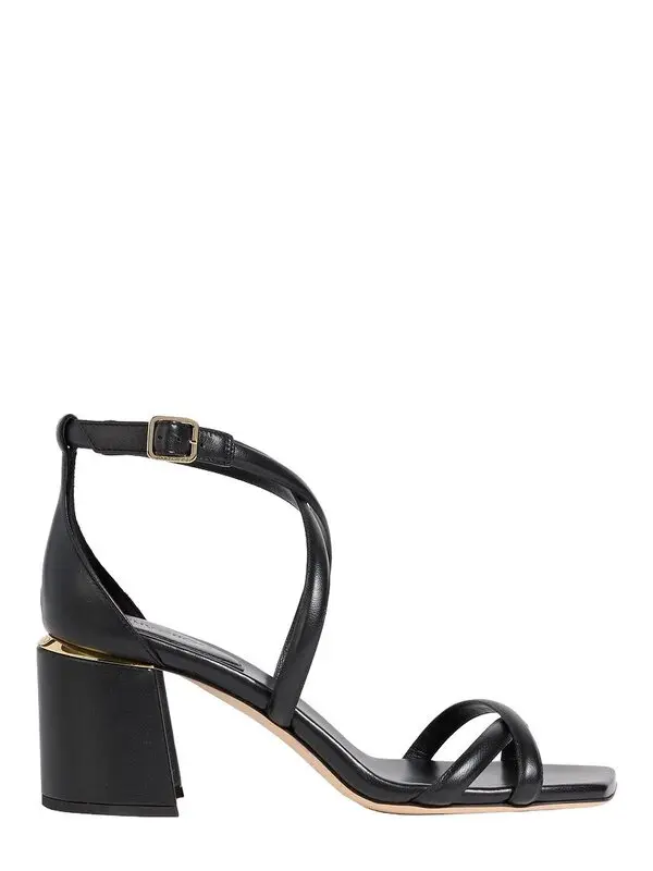 JIMMY CHOO Rheea 65 Leather Sandals - Black