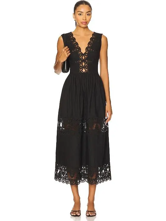 Tularosa Breanna Midi Dress - Black