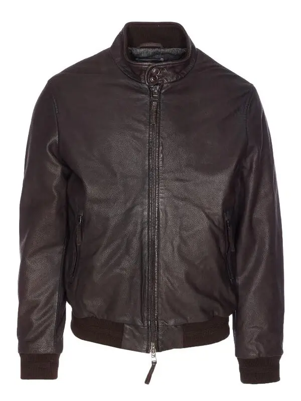 SWORD 6.6.44 Leather Jacket - Brown