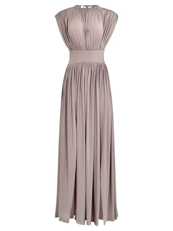 FRANCESCA MIRANDA Dune Gathered Gown - Neutral