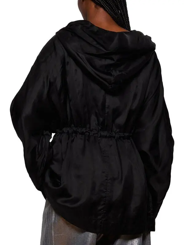Rick Owens Hooded Zip-up Jacket - Black