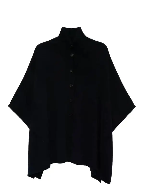 N.peal Buttoned-up Cape - Blue